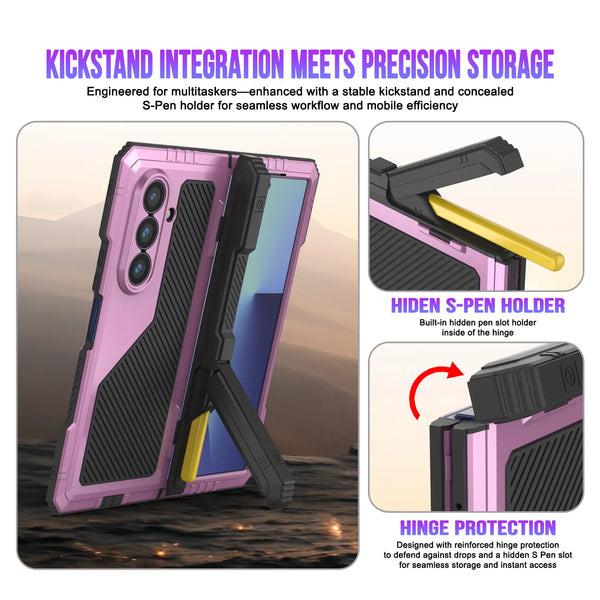 Galaxy Z Fold7 Metal Case, Heavy Duty Military Grade Armor Cover Full – PunkCase® EU