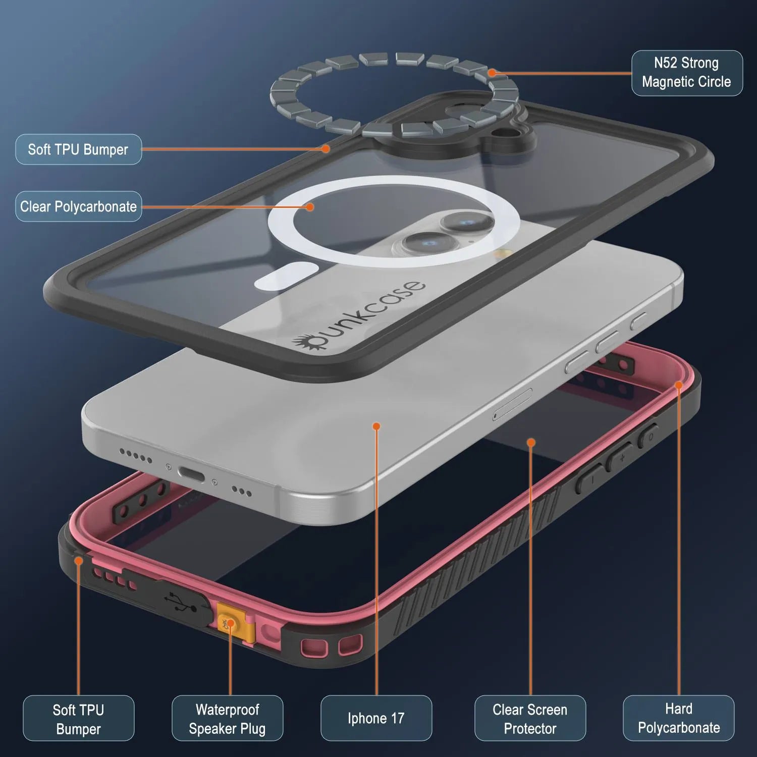 iPhone 17 Waterproof Case, Punkcase [Extreme Mag Series] Armor Cover W ...