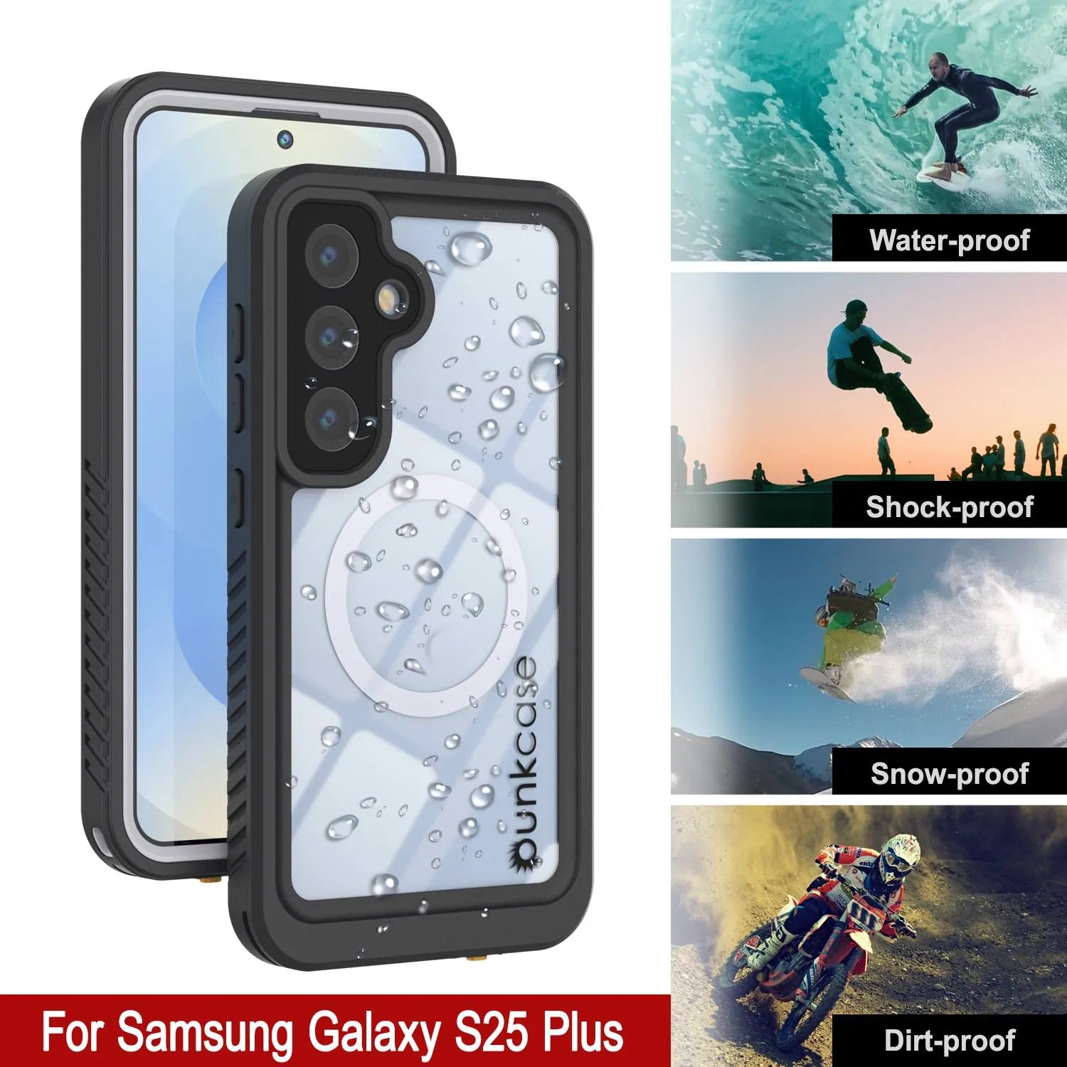 Galaxy S25 Plus Waterproof Case, Punkcase [Extreme Mag Series] Armor C ...