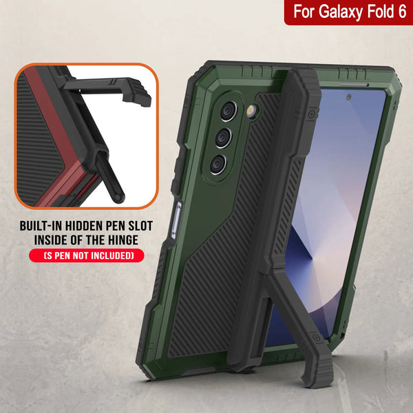 Galaxy Z Fold6 Metal Case, Heavy Duty Military Grade Armor Cover Full ...