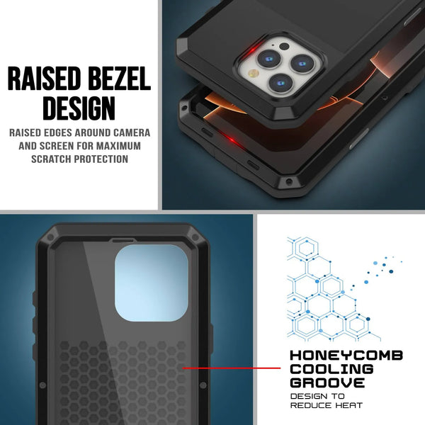 iPhone 16 Pro Metal Case, Heavy Duty Military Grade Armor Cover [shock ...