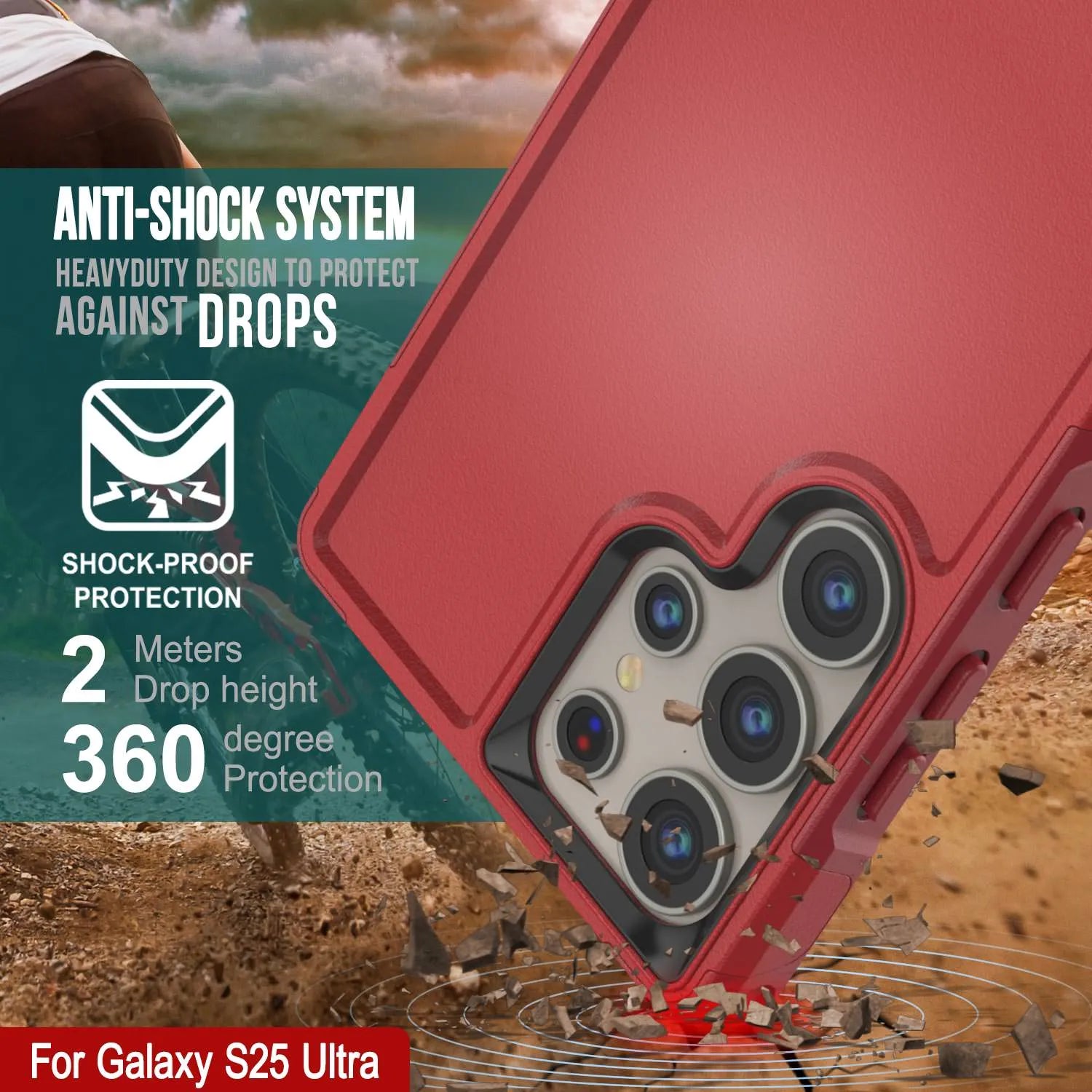 PunkCase Galaxy S25 Ultra Case, [Spartan 2.0 Series] Clear Rugged Heav ...