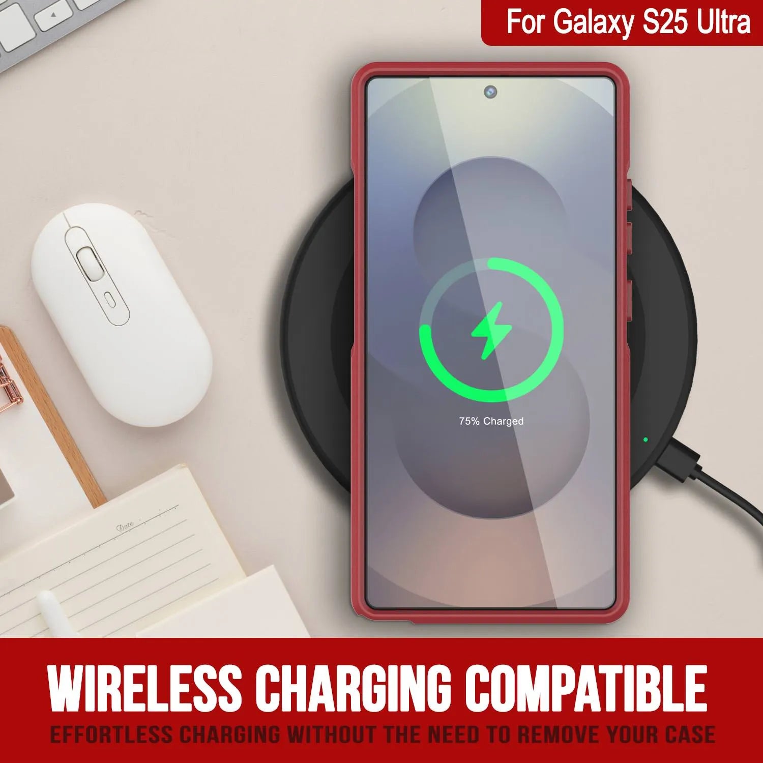 PunkCase Galaxy S25 Ultra Case, [Spartan 2.0 Series] Clear Rugged Heav ...